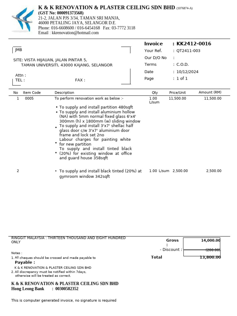 KK2412-0016 JMB - VISTA HIJAUAN, KAJANG[1] | PDF