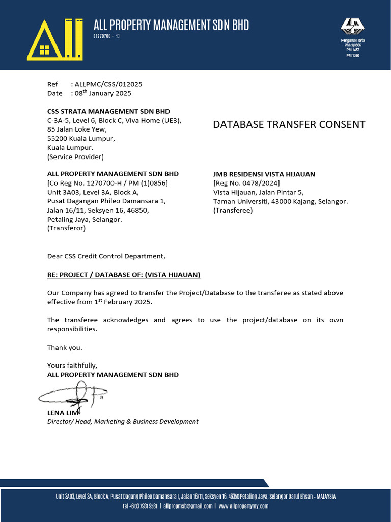 CSS Data Transer Consent (VH) | PDF