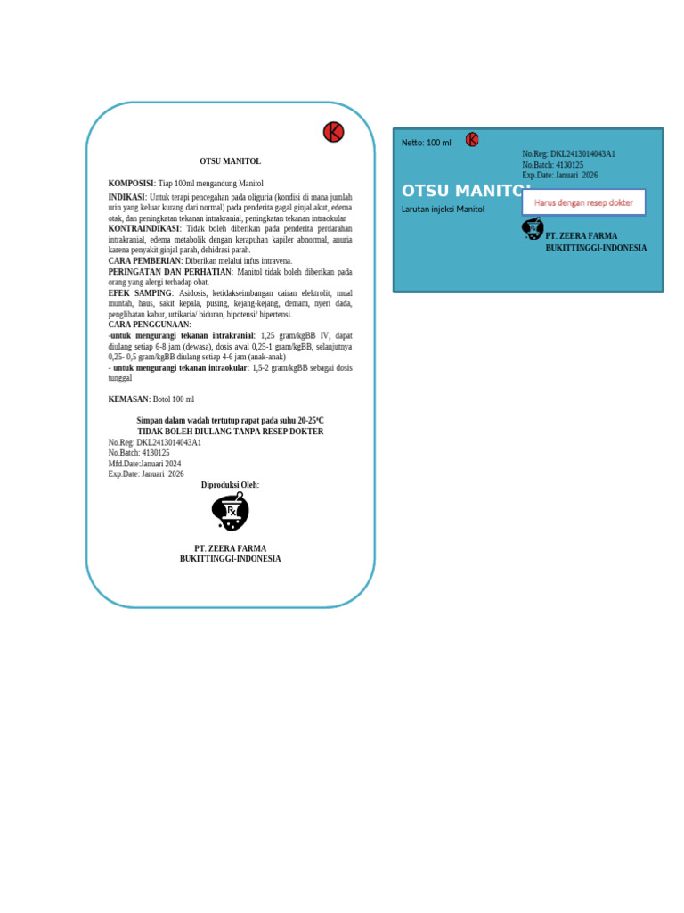 Brosur Dan Etiket Injeksi KEL 3 | PDF