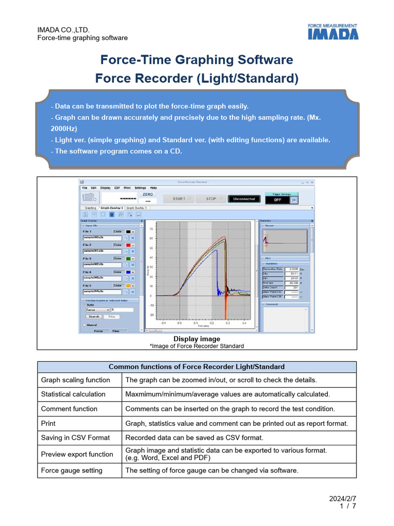 Force-Time Graphing Software Overview | PDF | Microsoft Excel | Comma ...