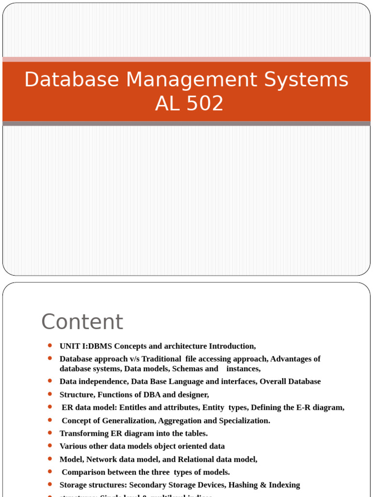 UNIT 1 | PDF | Databases | Database Index