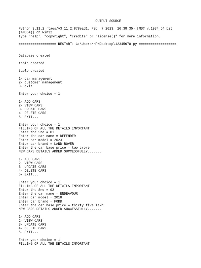 Output Project | PDF | Automotive Industry | Land Vehicles