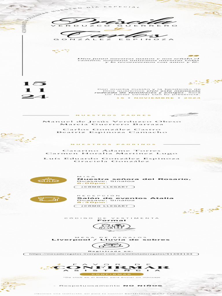 Priscila-Y-Carlos NuestraBoda Inv Oct24 | PDF