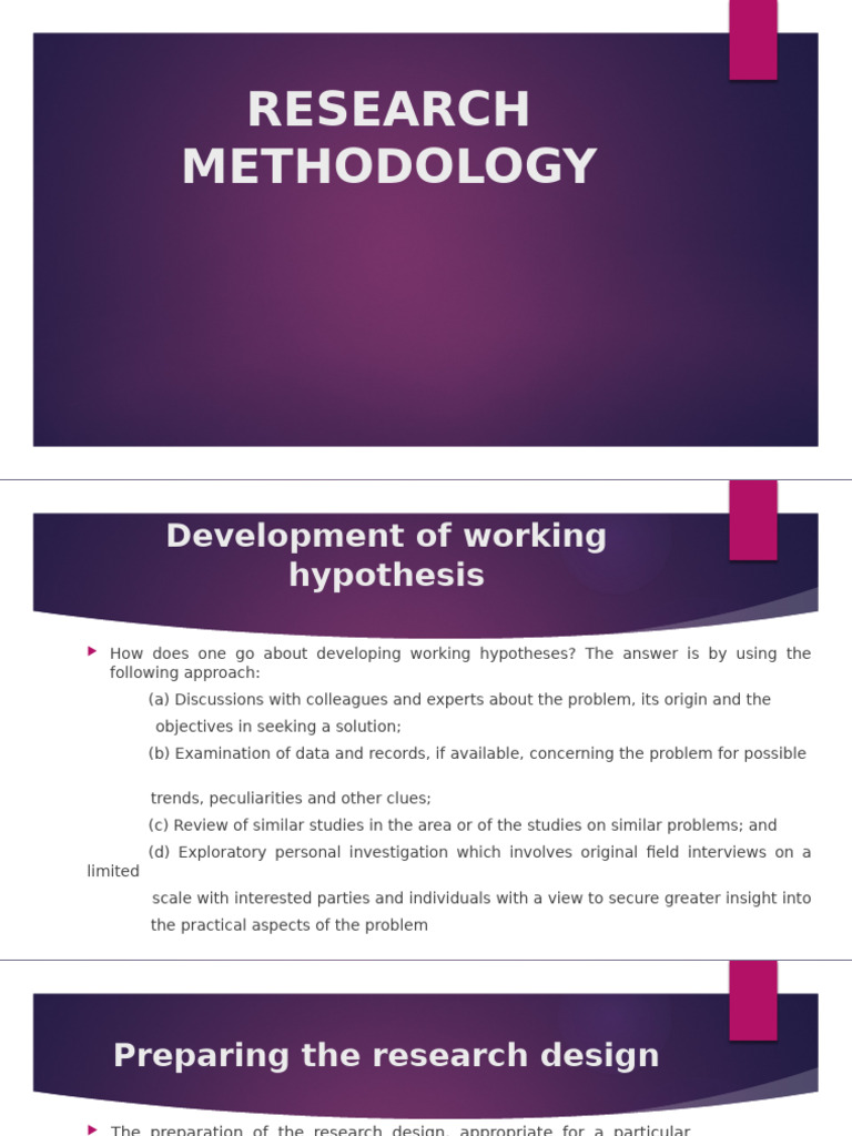 Research Methodology | PDF | Sampling (Statistics) | Hypothesis
