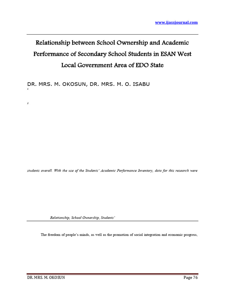 School Ownership & Student Success | PDF | State School