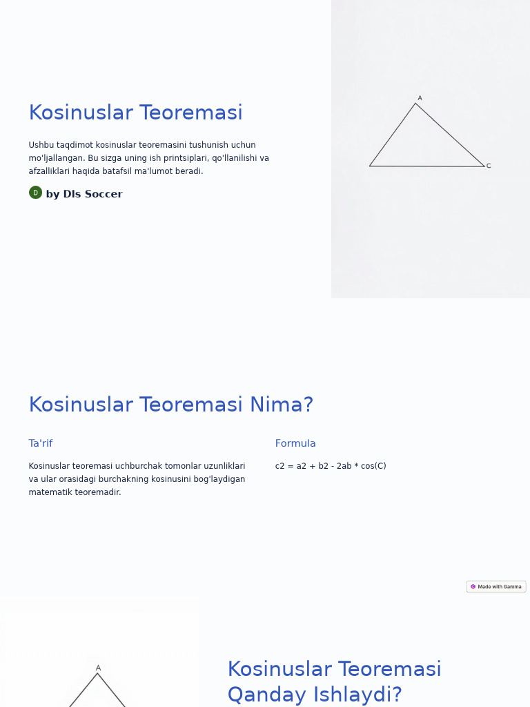 Kosinuslar Teoremasi | PDF