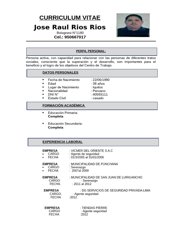 Curriculum Pepe | PDF