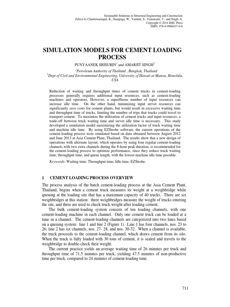Simulation Models for Cement Loading Pro | PDF | Simulation | Accuracy ...