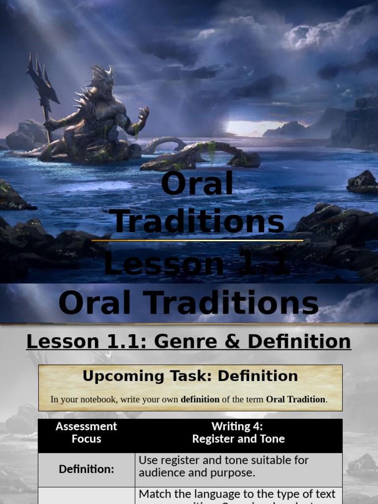 Lesson 1 Creation Myths | PDF | Adjective | Traditions