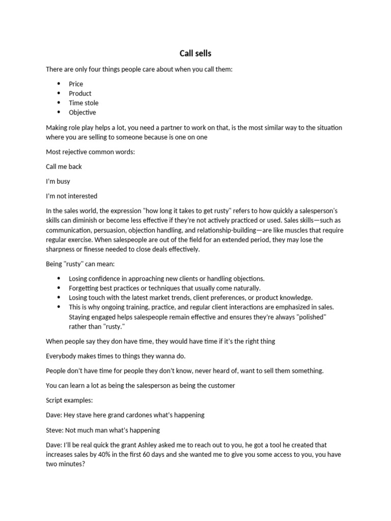 sells tips | PDF | Sales