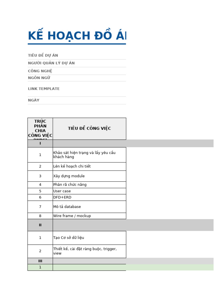 Kế Hoạch - Nhóm 06 | PDF