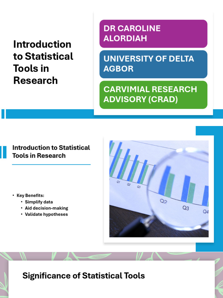 STATISTICAL TOOLS NEW (1) | PDF | Statistics | Scientific Method