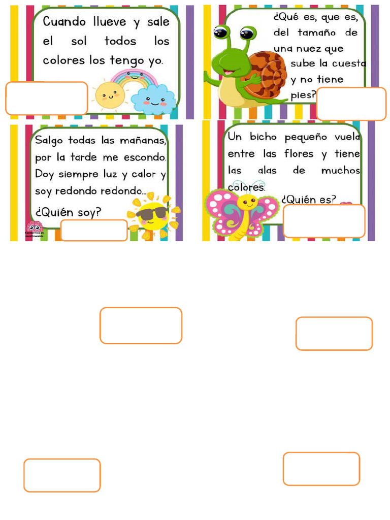 Adivinanzas de Animales para Niños | PDF