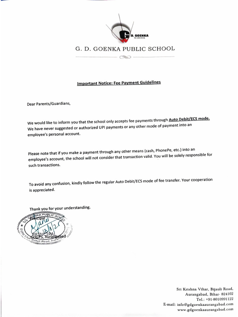 Important Fee Notice | PDF