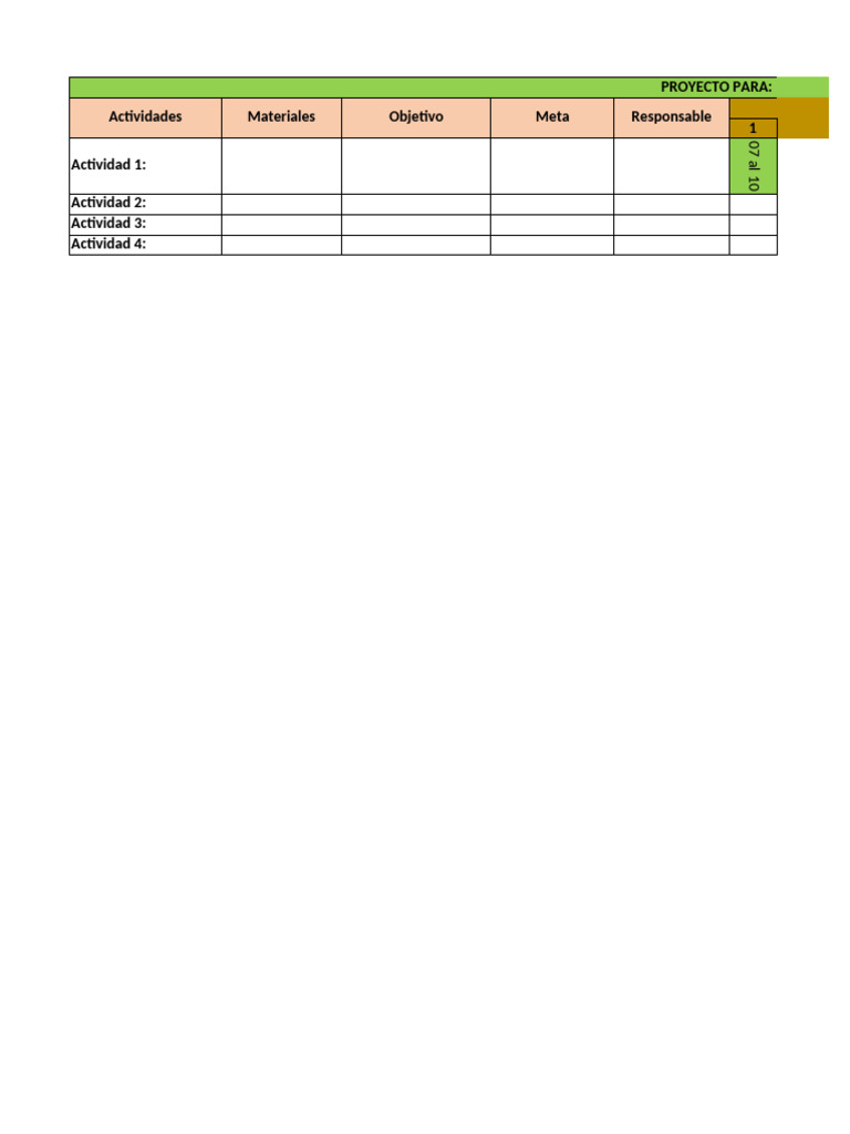Diagrama de Gantt para Lograr Metas | PDF