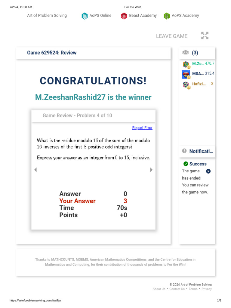 For the Win! | PDF | Mathematics