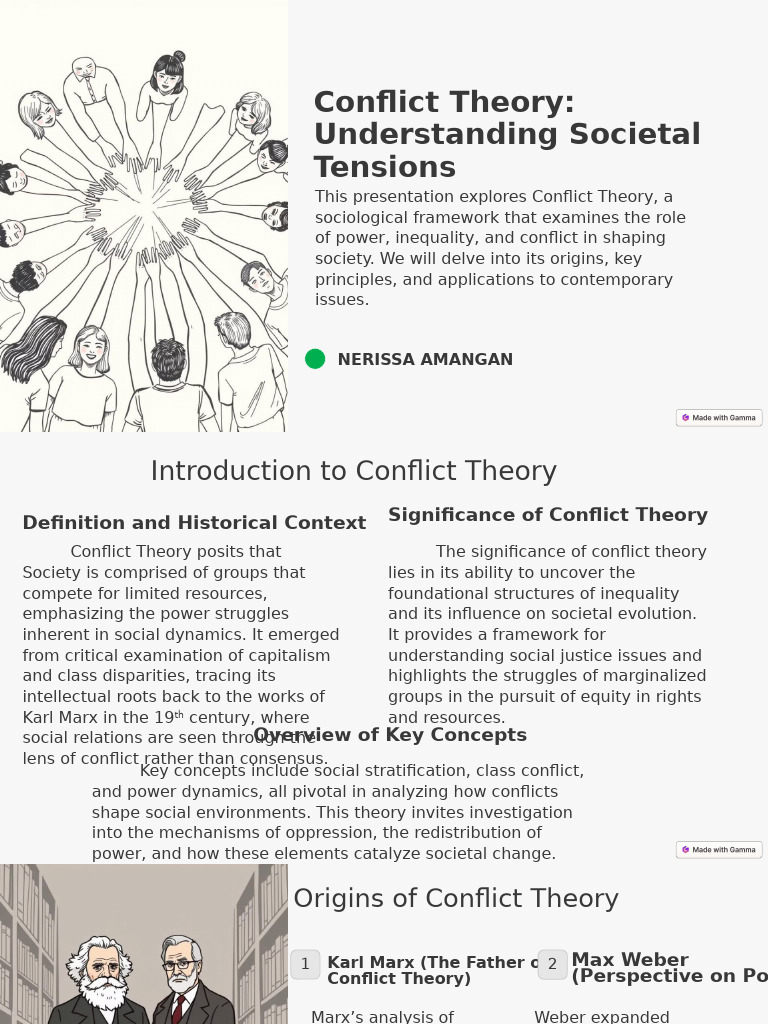 Conflict Theory Understanding Societal Tensions | PDF | Social ...