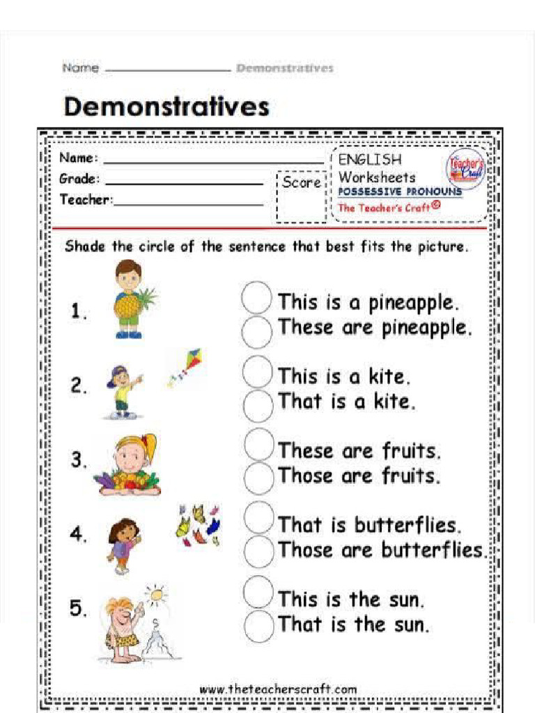 Demonstrative Pronouns 2 | PDF