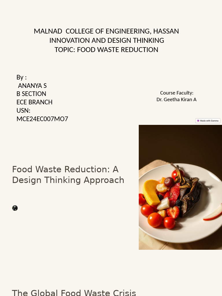 Food Waste Reduction Strategies | PDF | Sustainability | Waste