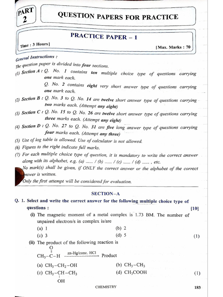 Chemistry 1 To 5 Practice | PDF