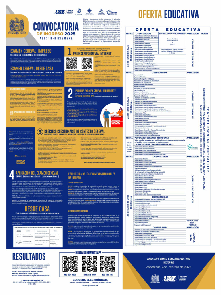 Convocatoria 2025 Ago Dic Pdf