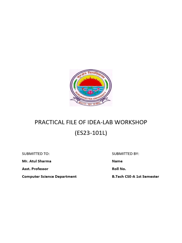 CSE Idea-Lab Workshop Guide | PDF