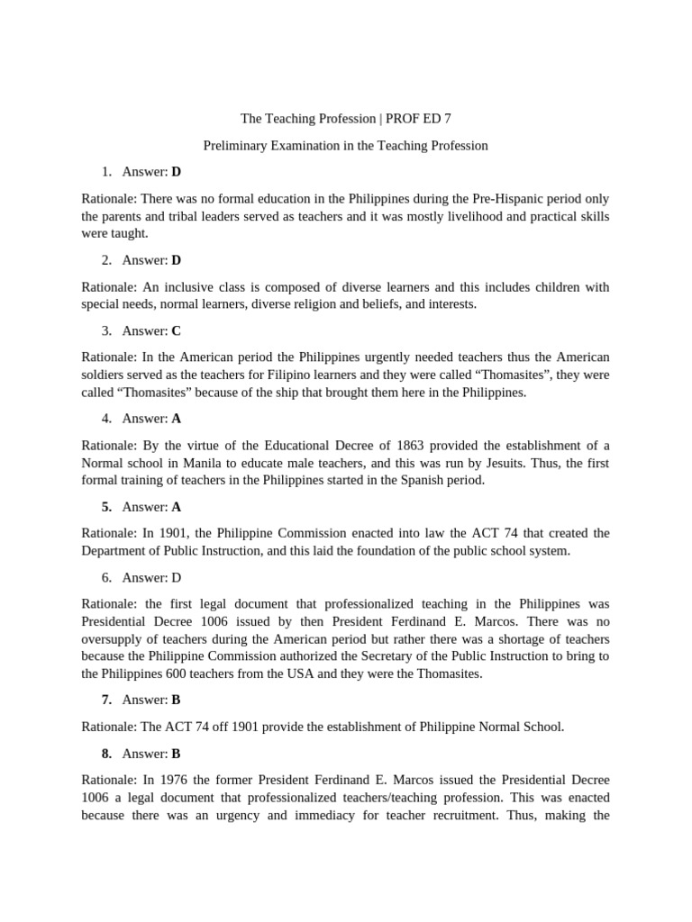 The-Teaching-Profession Rationale | PDF | Teachers | Profession