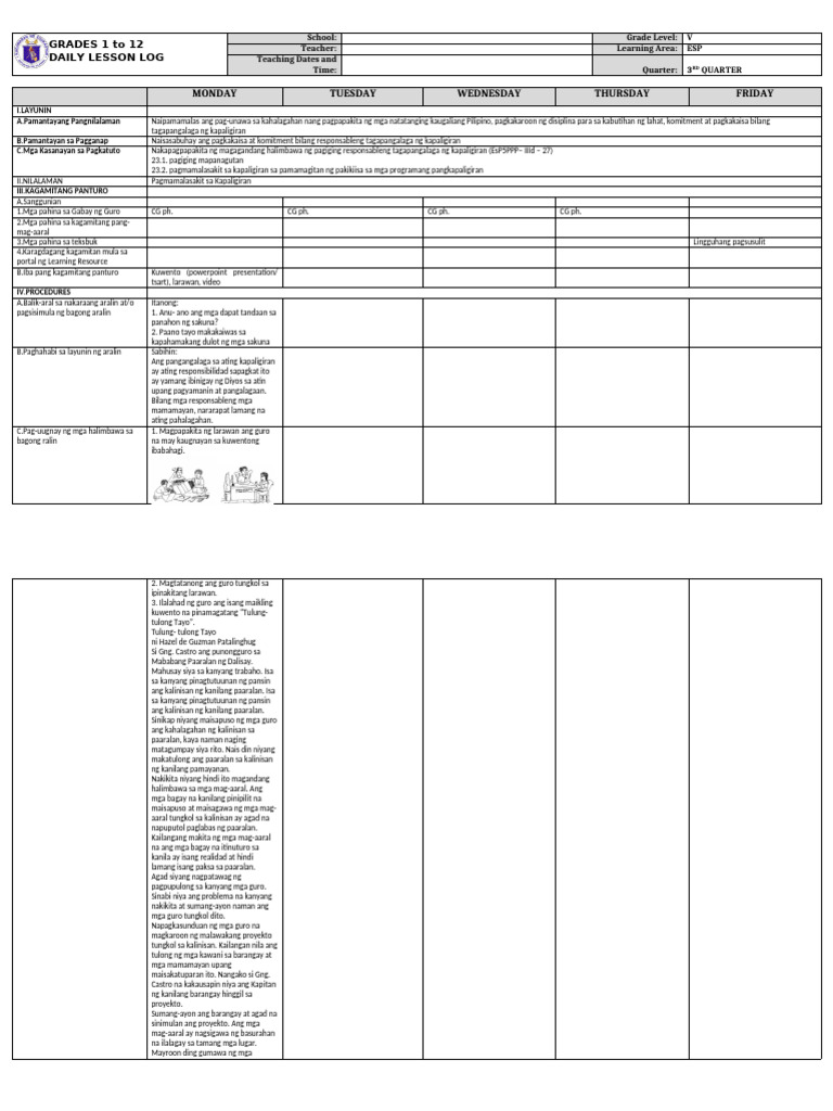 DLL - Esp 5 - Q3 - W4 | PDF