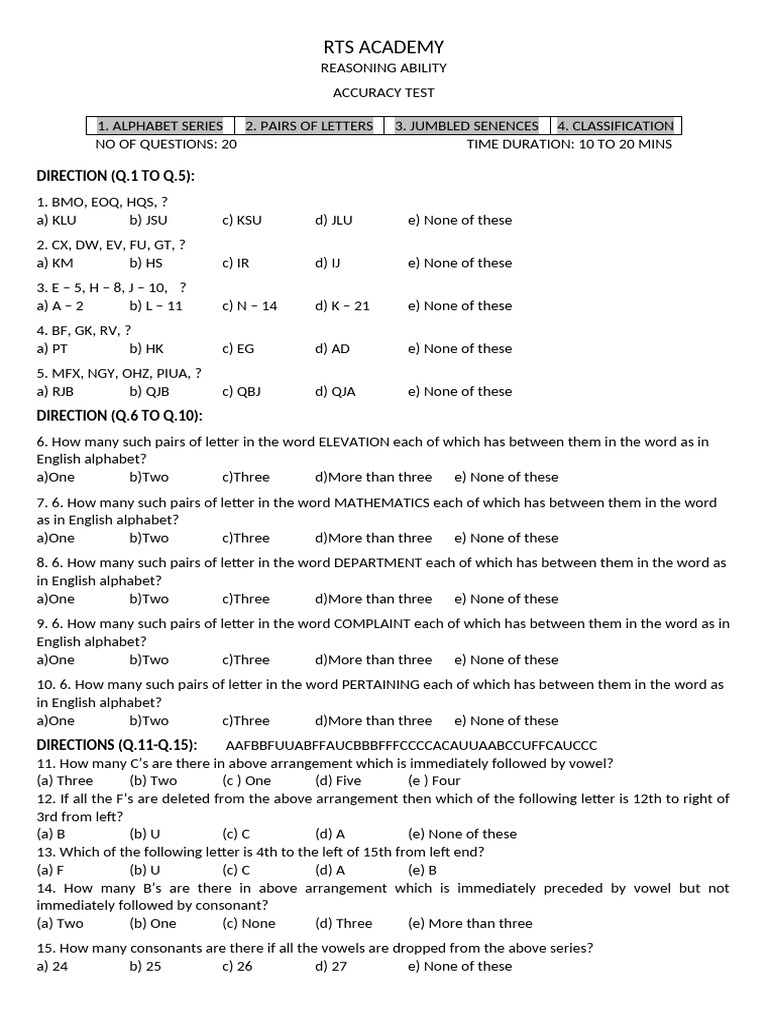 Accuracy Test 01 | PDF | English Language | Alphabet