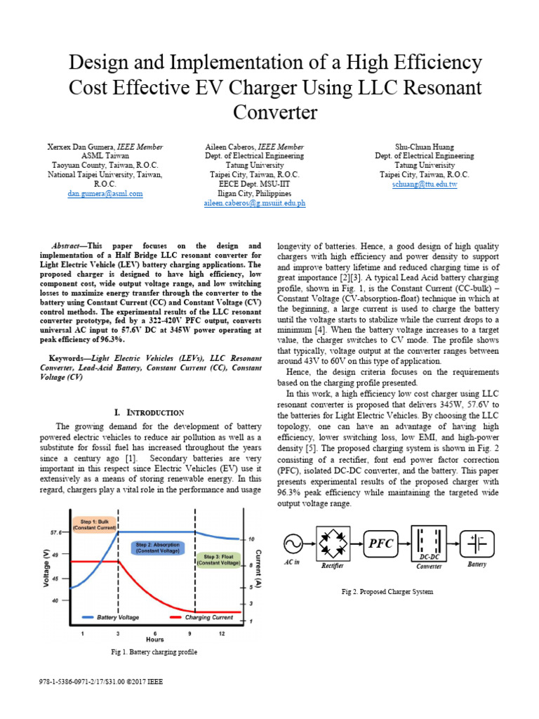 High-Efficiency EV Charger Design | PDF | Resonance | Battery Charger