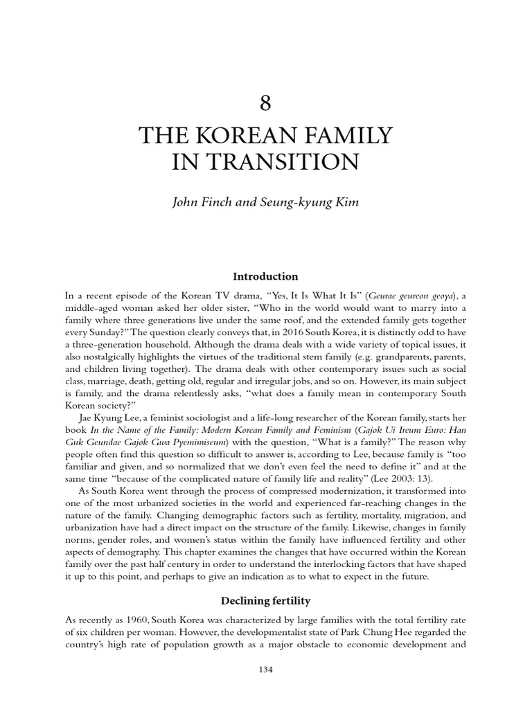 1 The Korean Family (for 9_9_2024) | PDF | Cost Of Living | Family