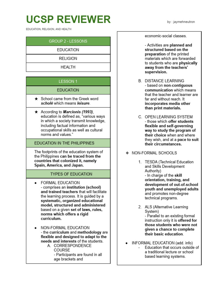 q2_ucsp Reviewer (1) | PDF | Monotheism | Polytheism