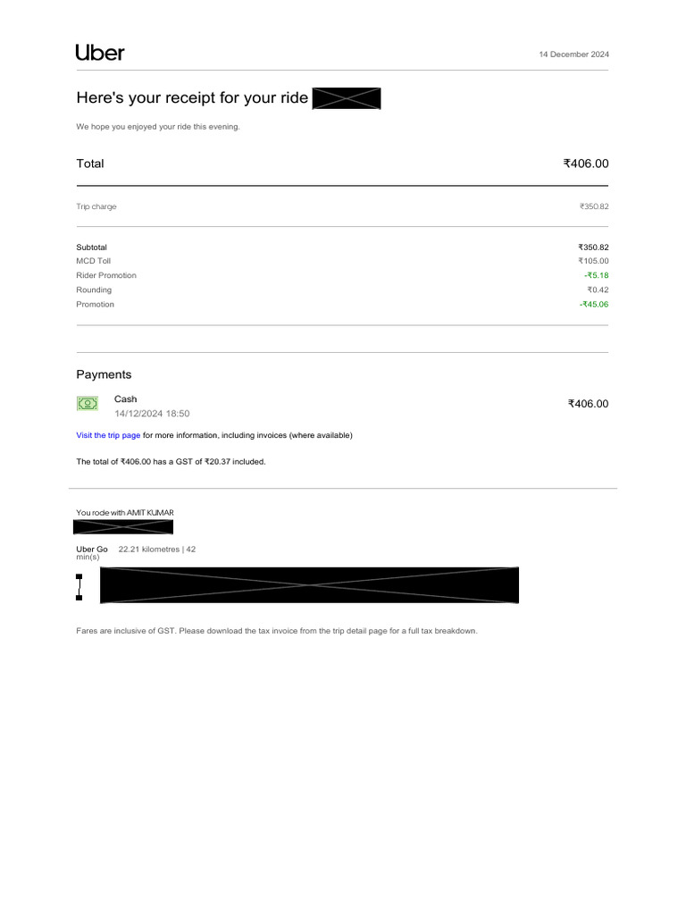 uber receipt | PDF
