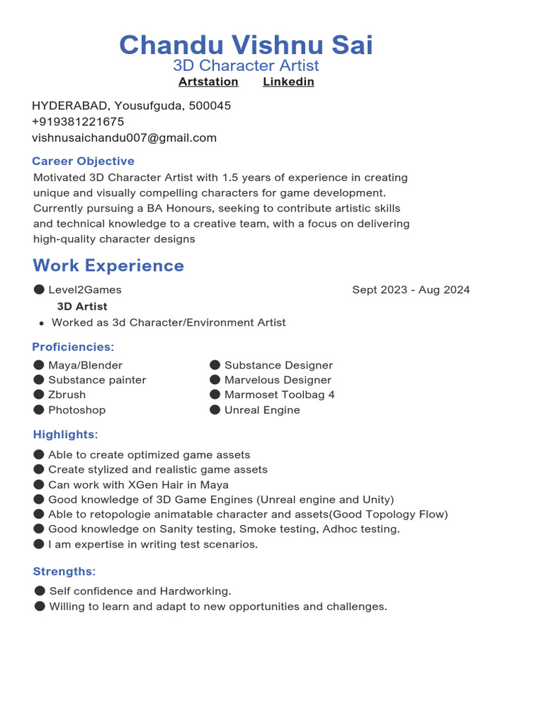 Vishnu Sai Resume 2024 | PDF