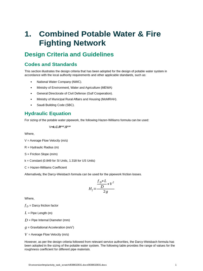 Wet Utilities Design Criteria | PDF | Sanitary Sewer | Mechanical ...