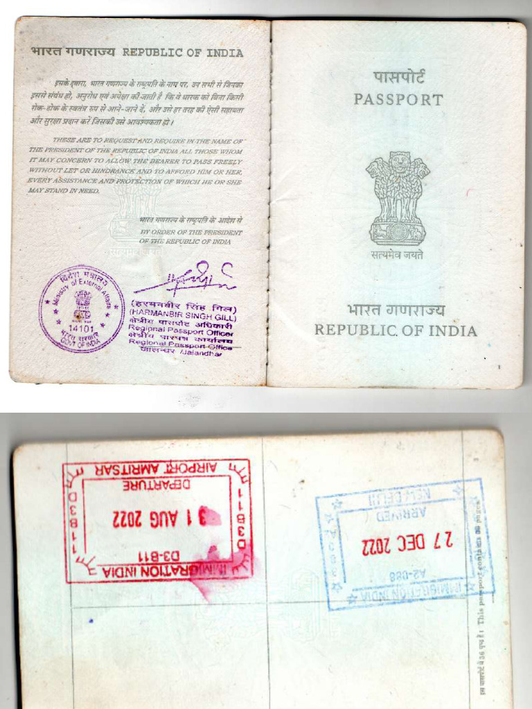 Passport Simranjit Singh | PDF