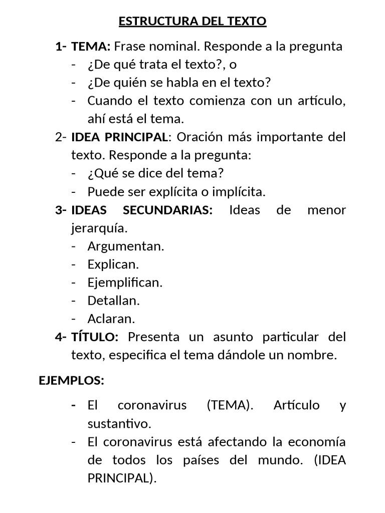 Estructura Del Texto | PDF