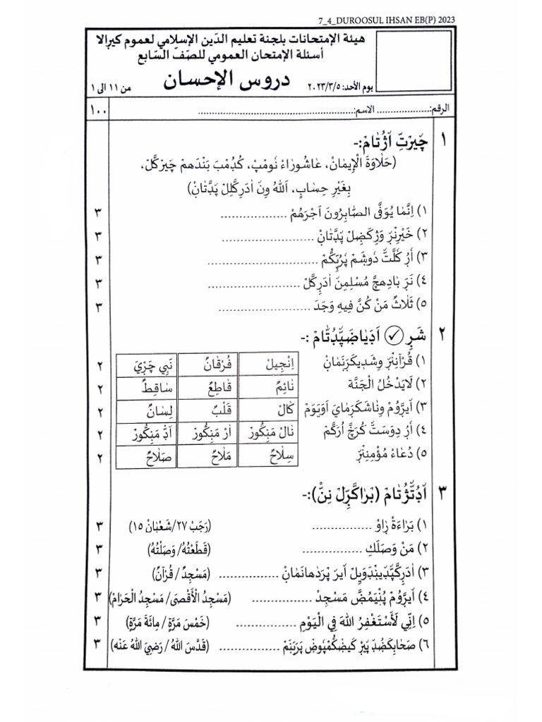 Samastha 7 Durus 23 | PDF