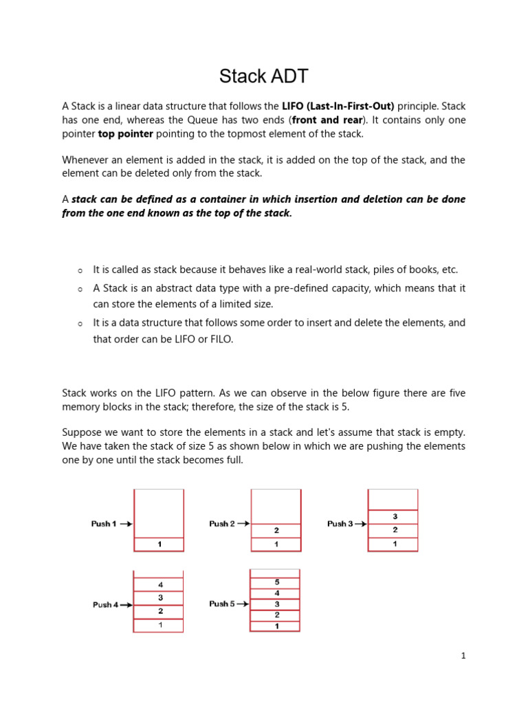 Lecture 5- Stack ADT | PDF | Software Engineering | Computing