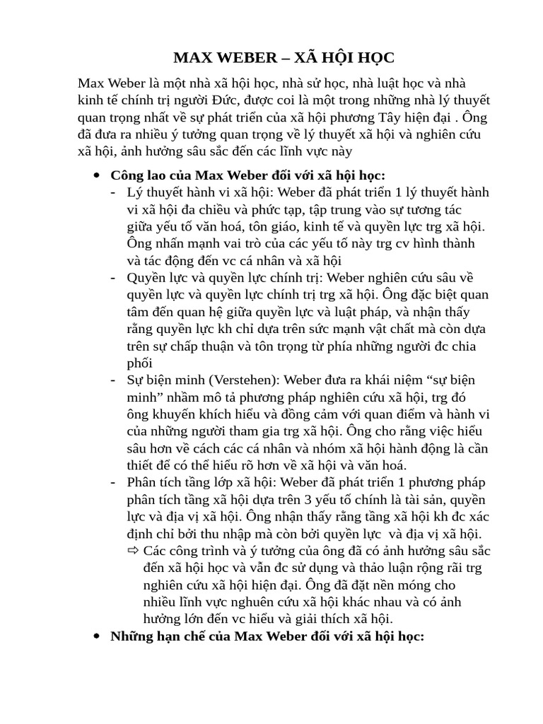 Max Weber - XHH | PDF
