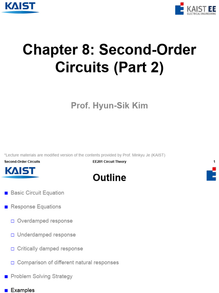 EE201 Ch8 Second-Order Circuits (Part 2) | PDF | Electric Power ...