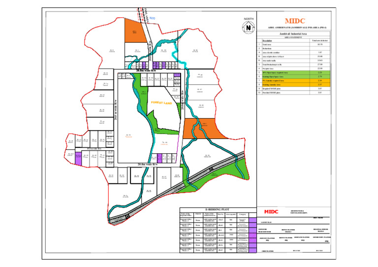 Layout Plan for MIDC Thane Industrial Area | PDF