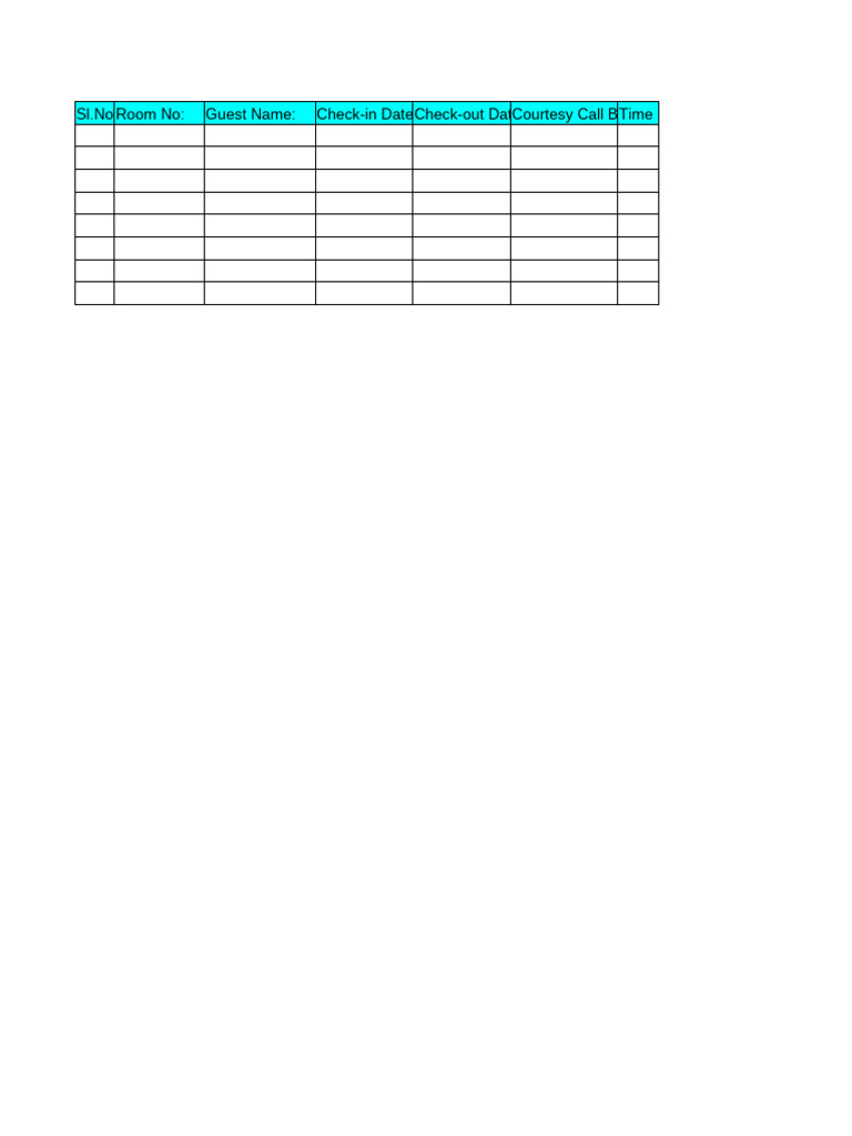 Courtesy Call Tracking Sheet | PDF