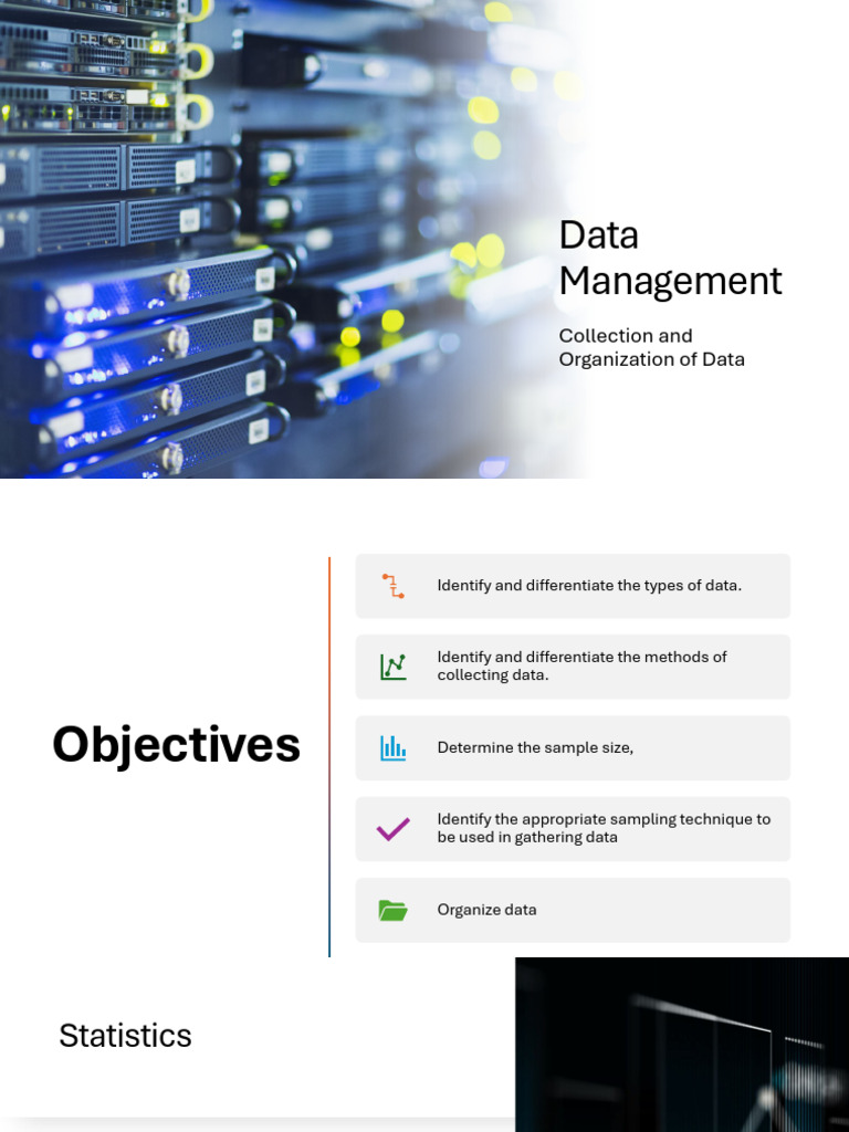 11.-Data-Management | PDF | Sampling (Statistics) | Statistics