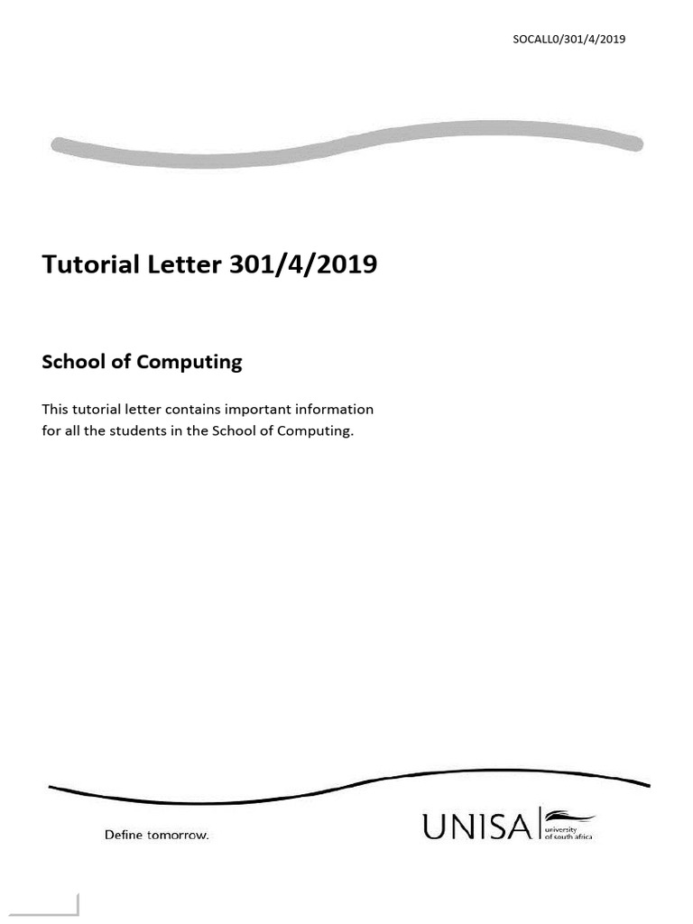 INF3720 Tutorial Letter 301 | PDF | Libraries | Books
