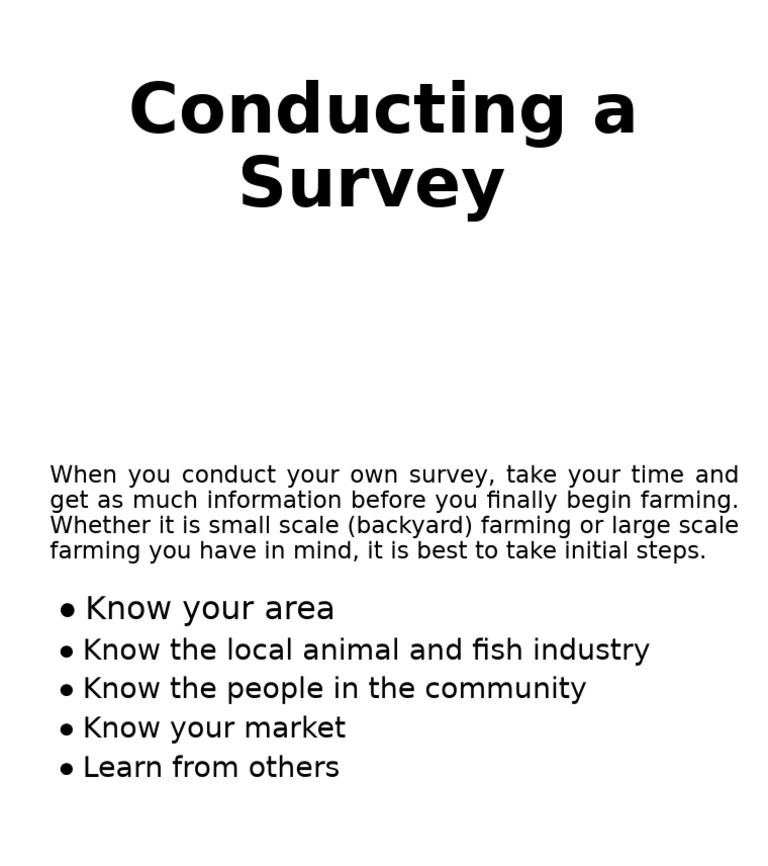 Essential Steps for Conducting a Survey | PDF