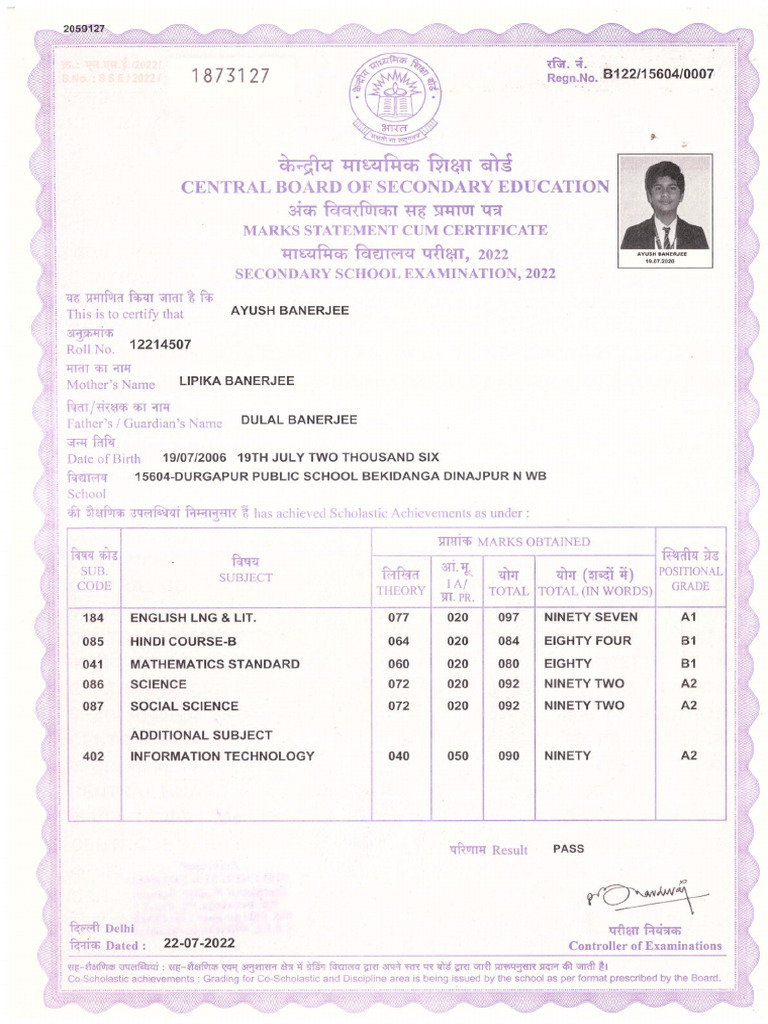 Class10th Result | PDF