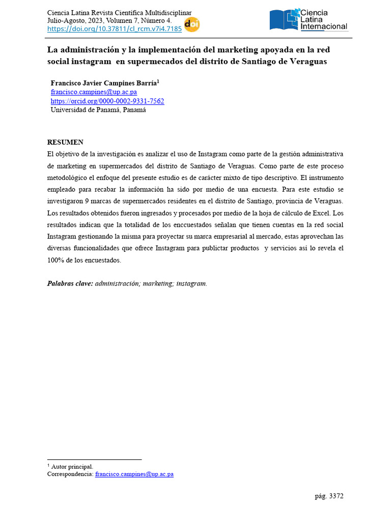 7185-Texto Del Artículo-30052-1-10-20230812 | PDF | Marketing ...