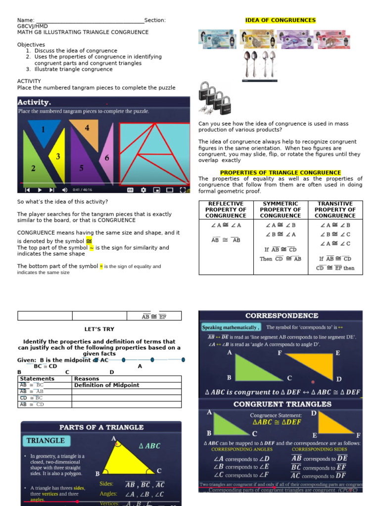 Math Grade 8 | PDF | Triangle | Shape