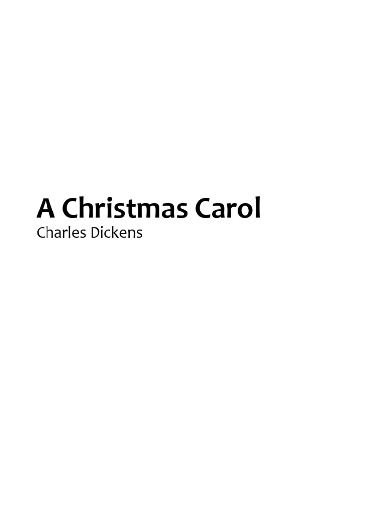 1. A Christmas Carol Author Charles Dickens | PDF | Jacob Marley | A ...